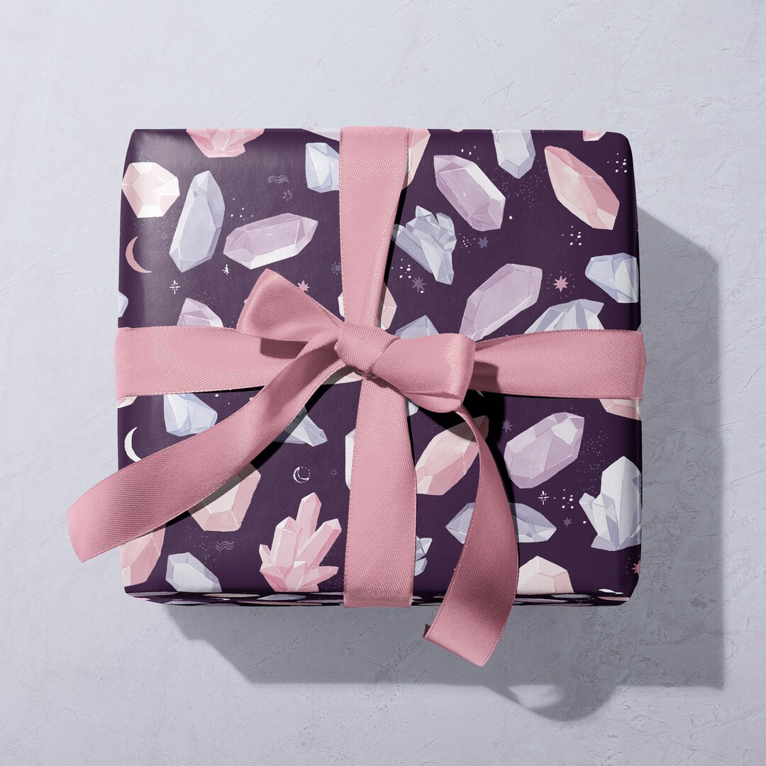 Crystals Wrapping Paper | Crystal Gift Wrap | Wrapping Paper | Gems ...