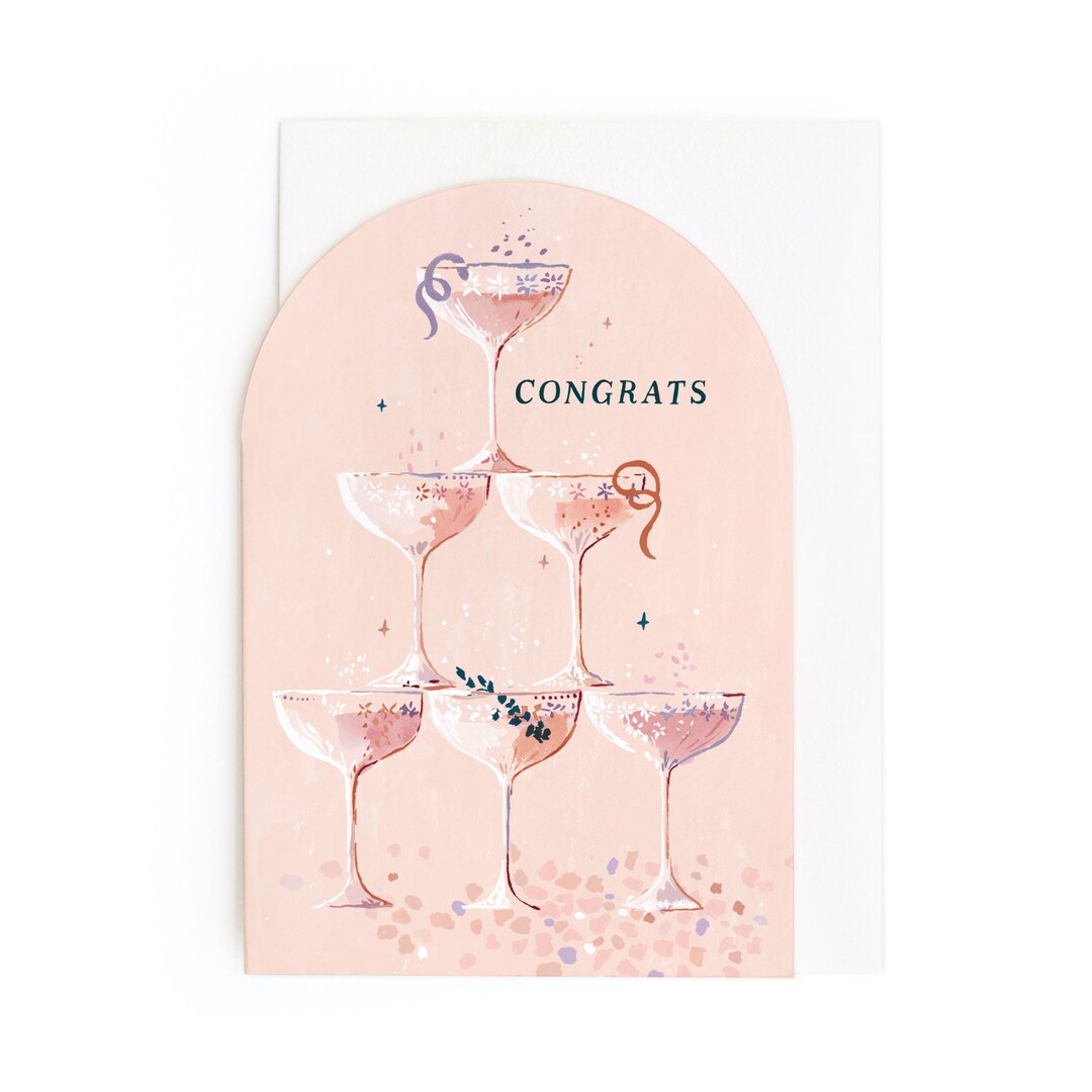 Champagne Congratulations Card Prosecco Card Congratulations Card ...