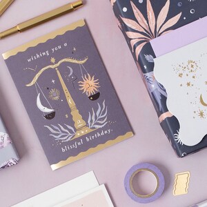 Libra Birthday Card | Zodiac Birthday Card | Libra Astrology Birthday ...