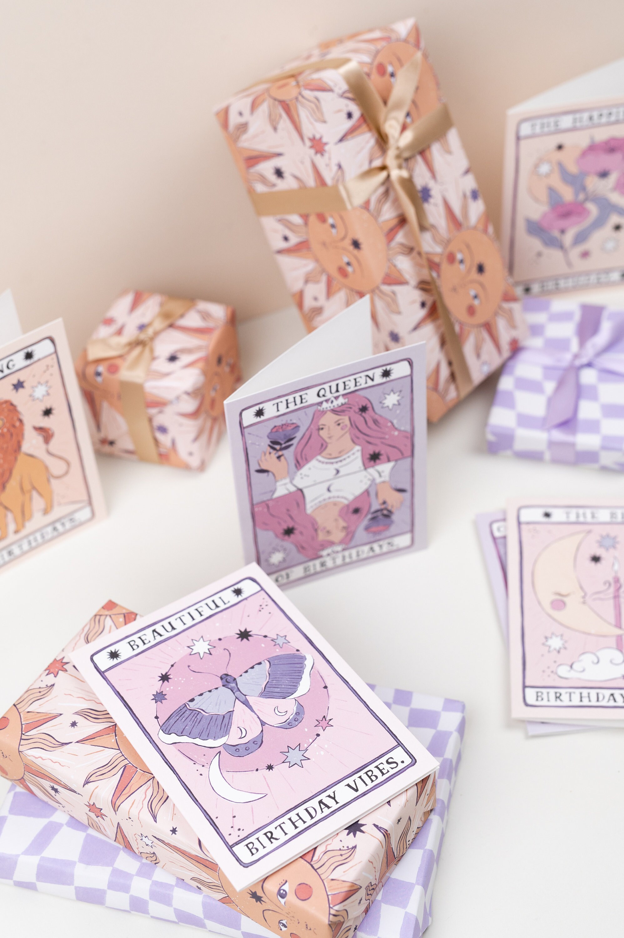 Moth Birthday Vibes Card Birthday Card Tarot Birthday Card - Etsy