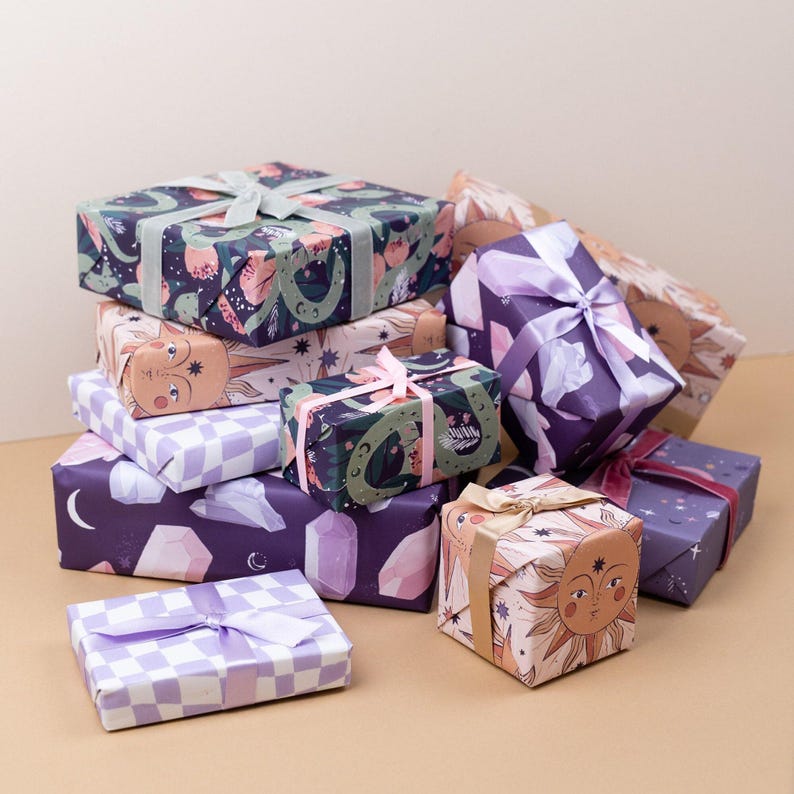 Sun Wrapping Paper | Tarot Card Gift Wrap | Wrapping Paper | Sun Gift ...