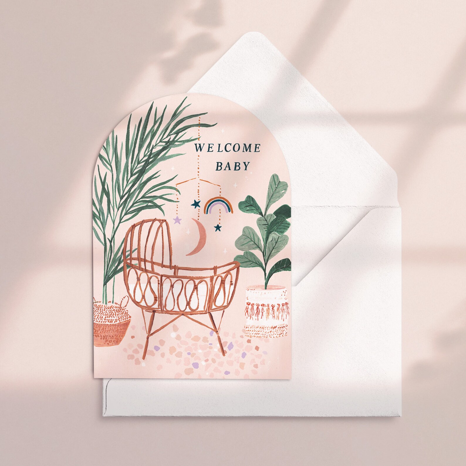 New Baby Card With Gender Neutral Design - Etsy
