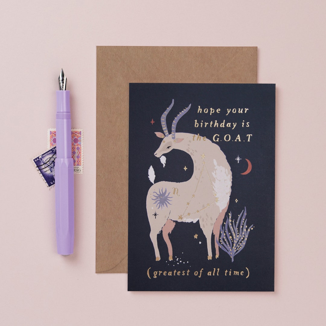 Capricorn Birthday Card | Zodiac Birthday Card | Astrology Birthday ...