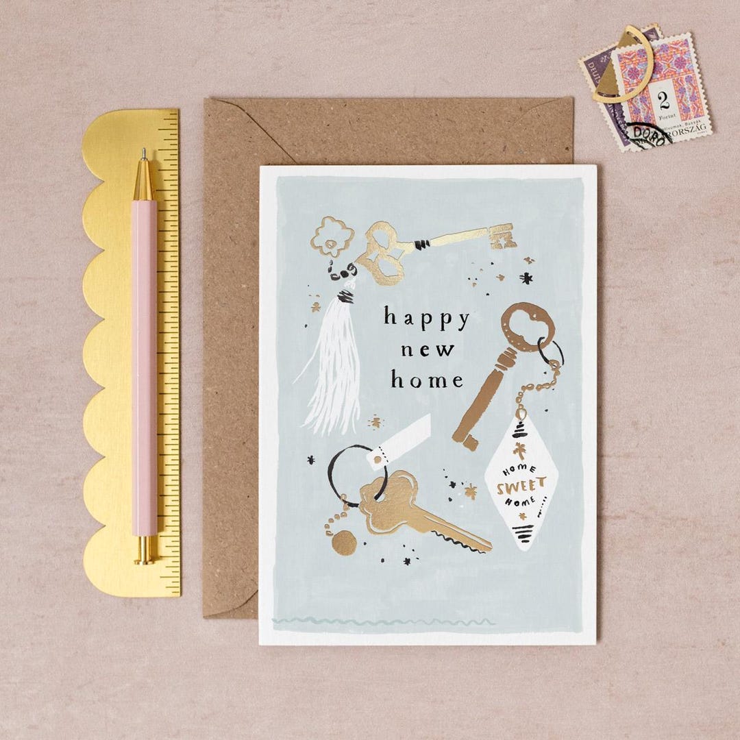 Keys New Home Card | Housewarming Card | New House Card | Moving Card ...
