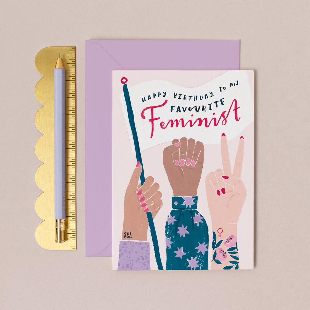 Feminist Birthday Card Favourite Feminist Birthday Card Birthday Card ...