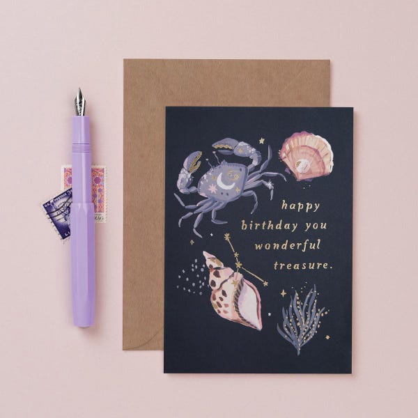 Cancer Birthday Card - Etsy UK