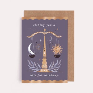 Libra Birthday Card | Zodiac Birthday Card | Libra Astrology Birthday ...