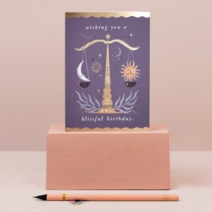 Libra Birthday Card | Zodiac Birthday Card | Libra Astrology Birthday ...