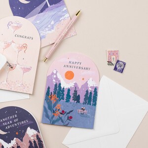 Sunset Anniversary Card | Anniversary Card | Happy Anniversary Card ...