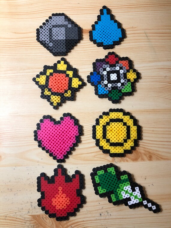 Perler Beads Kanto Gym Badges | Etsy