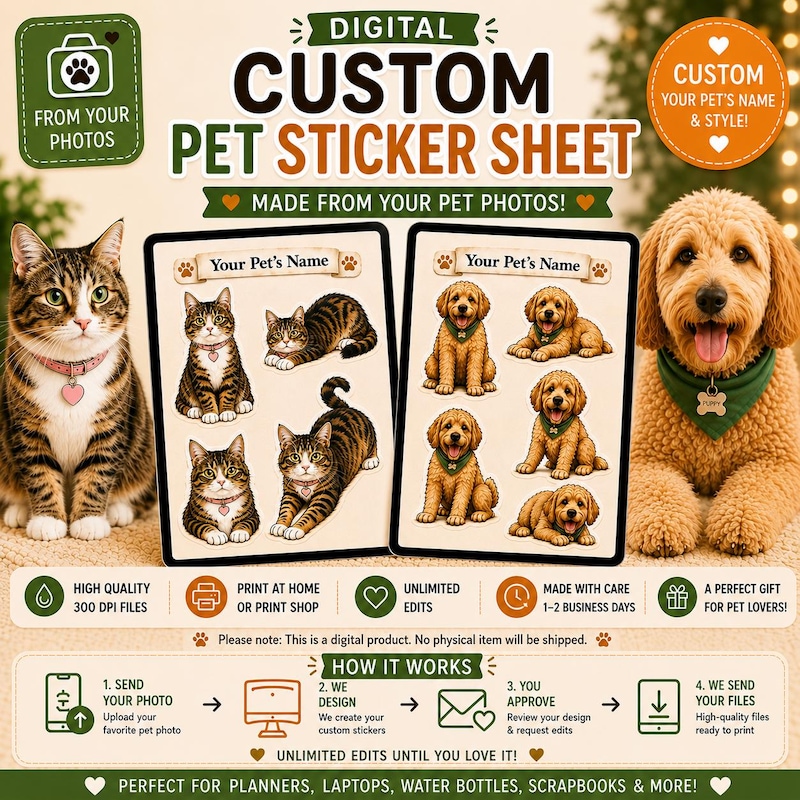 Printable Sticker Pet - Etsy