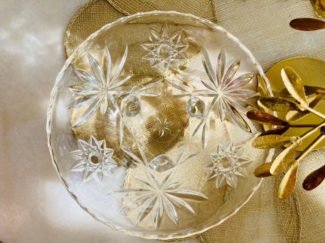 Vintage Anchor Hocking Fan and Star Candy Dish - Etsy