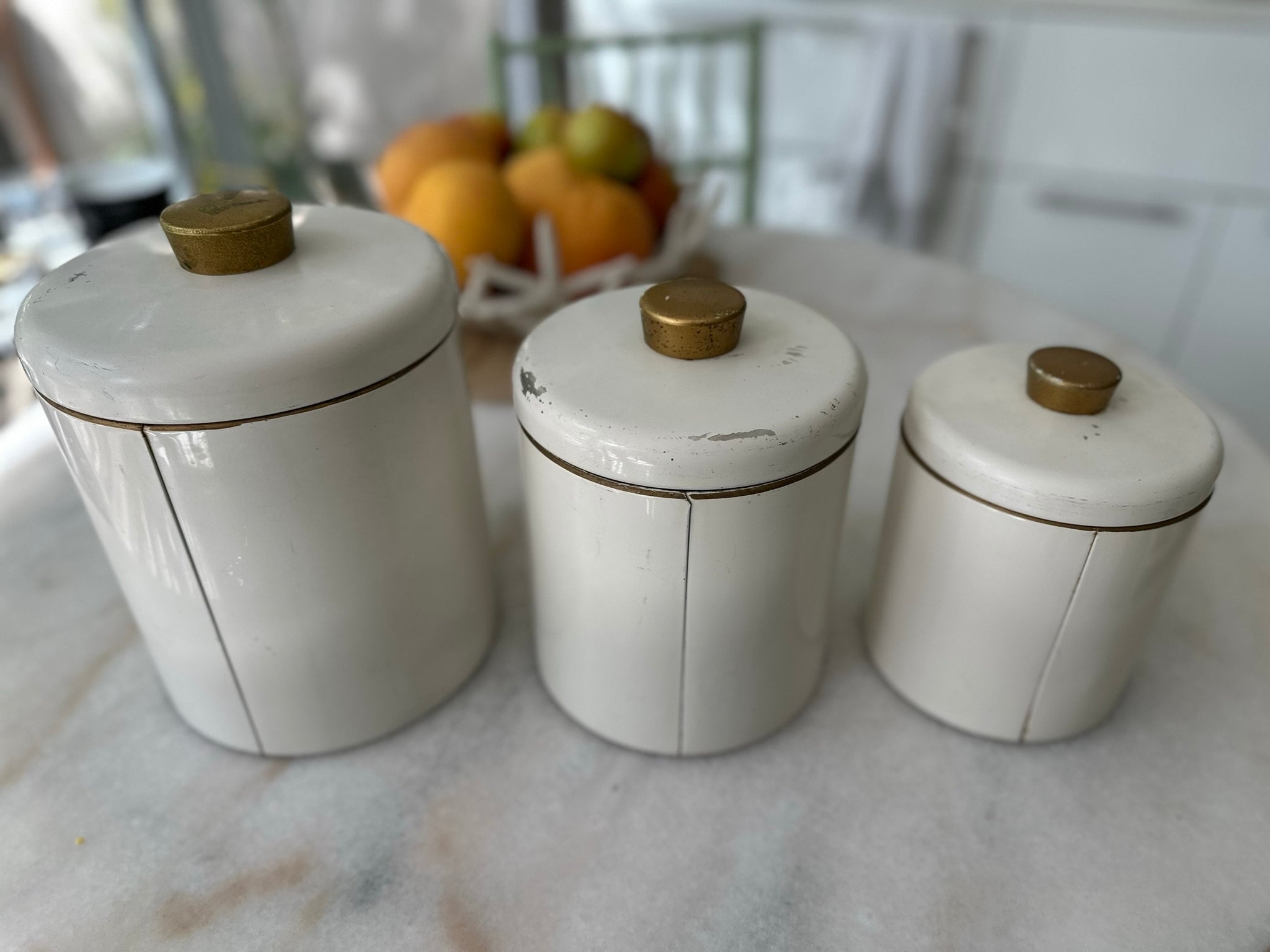 Vintage Ransburg Canisters Set of Three3 Midcentury Fruit Pattern - Etsy