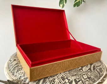 Handmade Raffia Box - Etsy