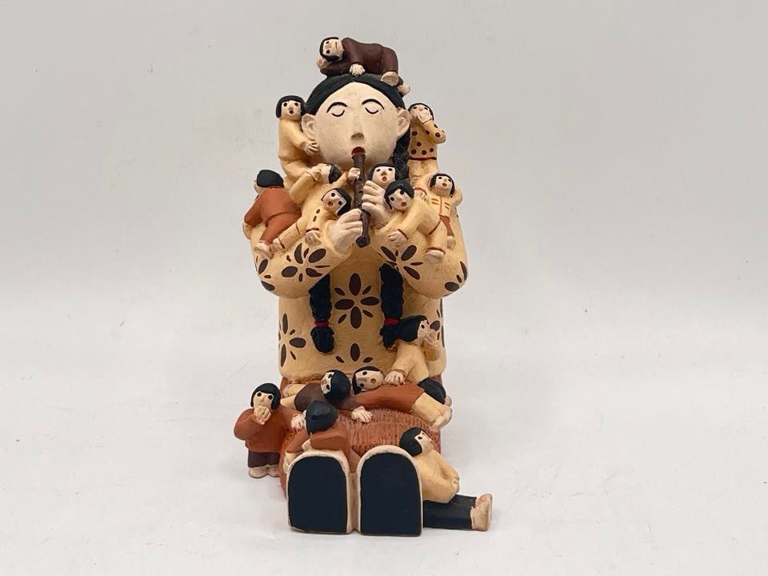 Vintage Native American Storyteller, Figurine, Lady With Lots of ...