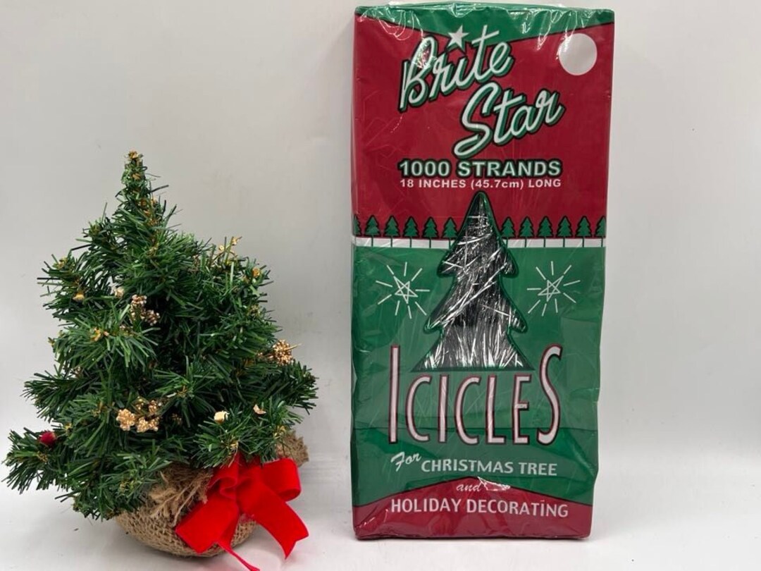 Vintage Christmas Icicles, Brite Star, 1000 Strands, Unopened Box ...
