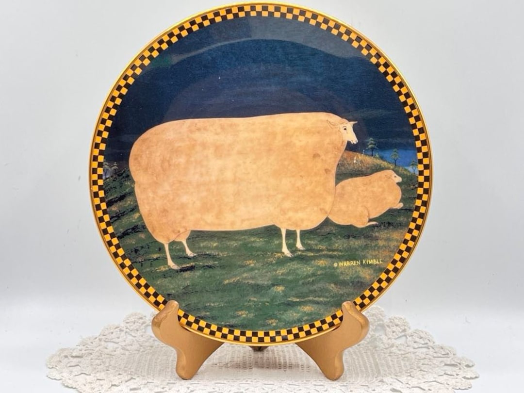 Vintage Sheep Plate, Decorative Plate, Woolgathering Sheep, by Warren ...