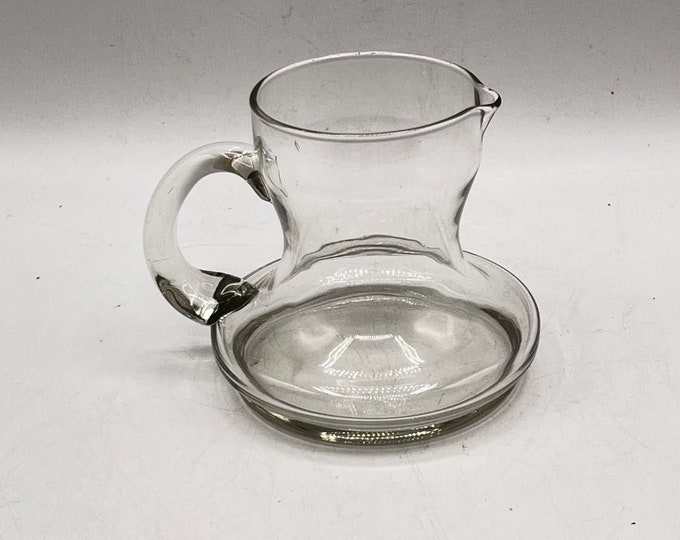 Vintage Wine Glass, Pitcher Shaped With Handle, Pour Spout, Clear Glass ...
