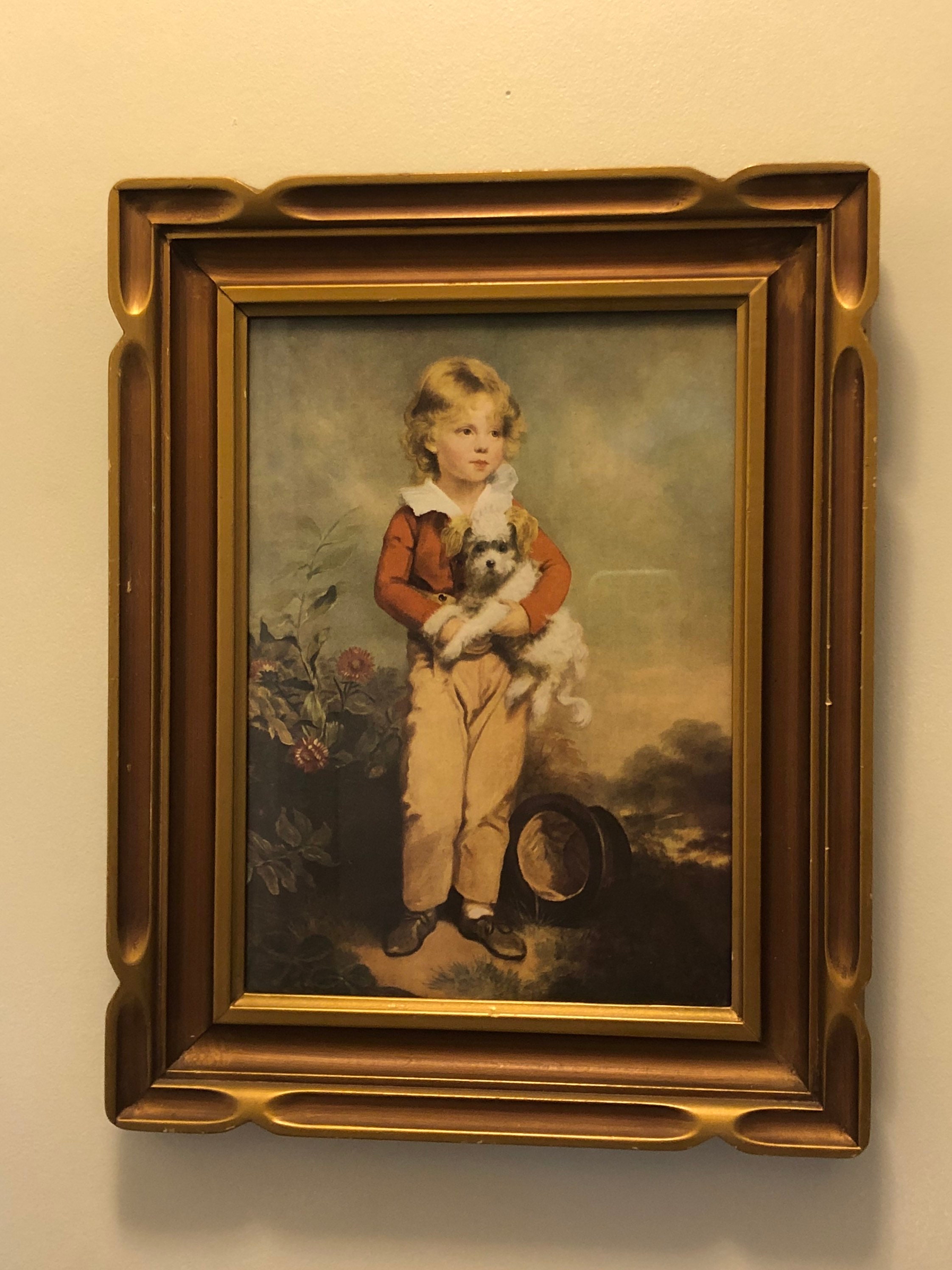 Vintage Master Simpson Arthur Devis Boy with Dog and Top Hat | Etsy