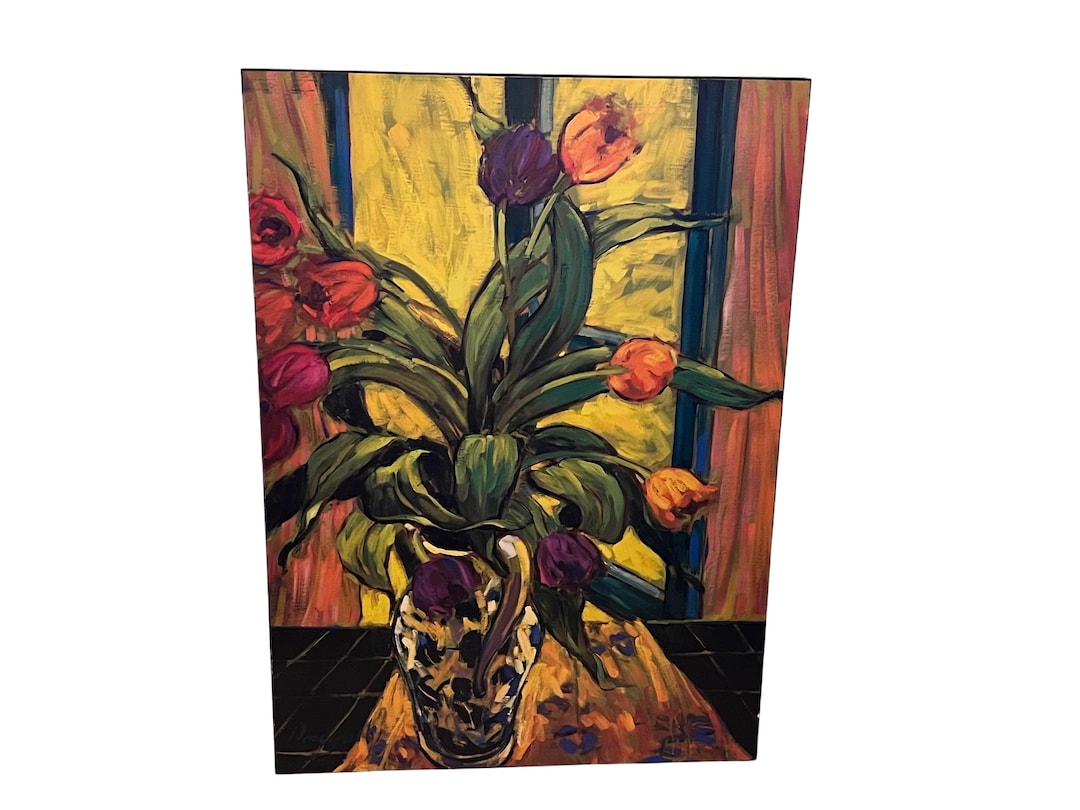 Jae Dougall Tulip Print, Wall Hanging, Still Life, Large Wall Art ...