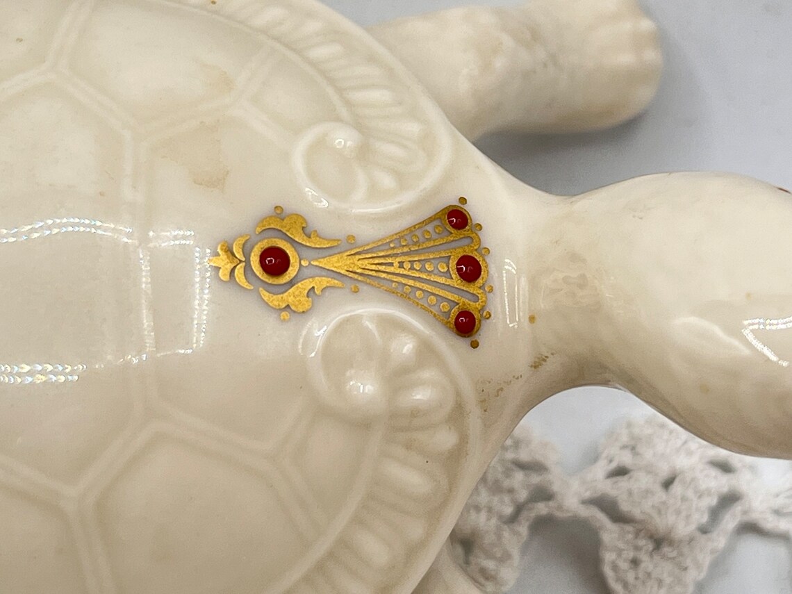 Vintage LENOX Jewels Collection Turtle Figurine Porcelain - Etsy