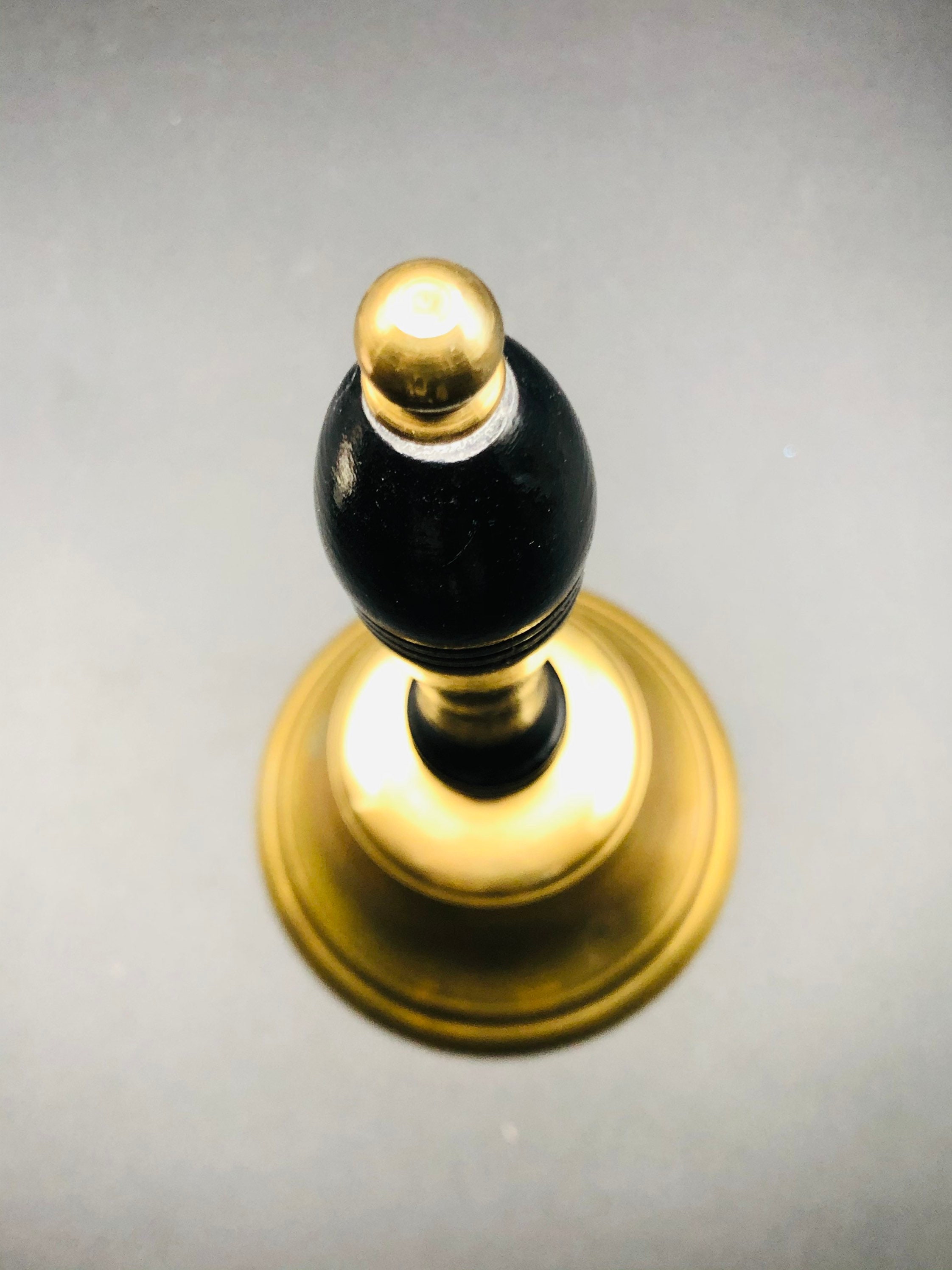 LARGE Brass School Bell With Black Wooden Handle Heavy Brass - Etsy