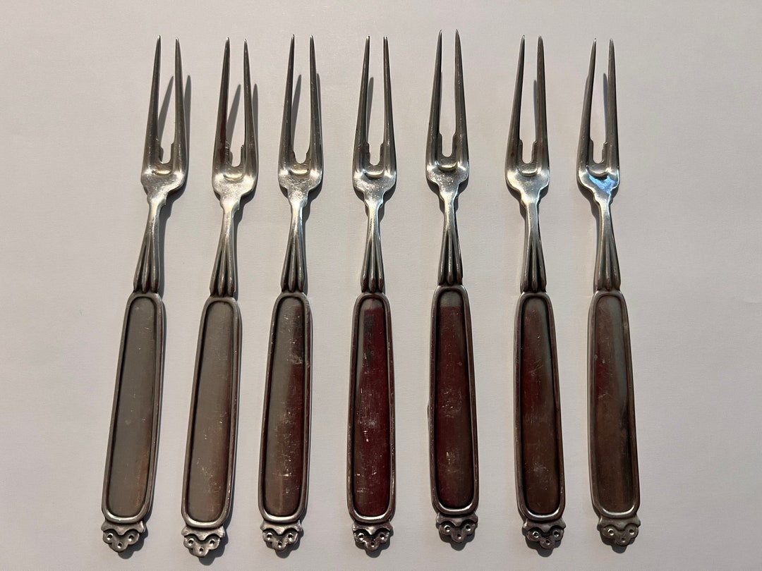 Vintage SWEDEN Escargot Forks, Silver Plated W/ Decorated Handle ...