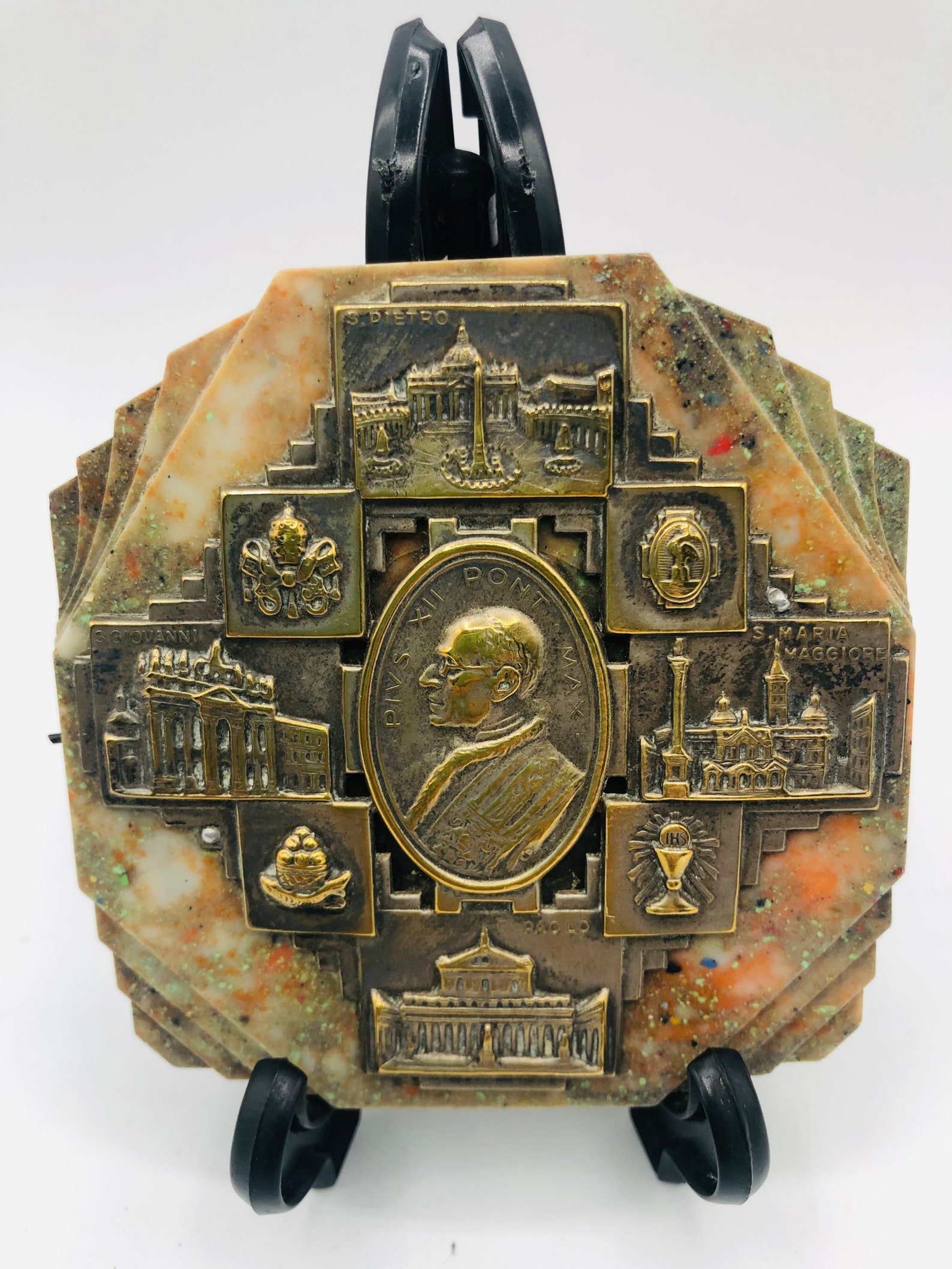 Vintage 1950s Catholic Medal Pope Pius XII Saint Peter - Etsy