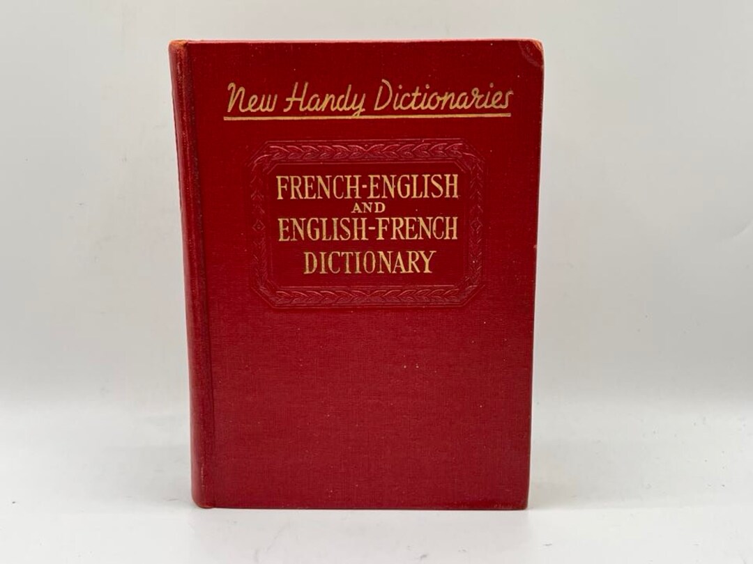Vintage 1943 French - English Dictionary, Hard Cover, Handy Dictionary ...