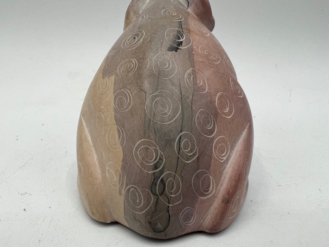 Vintage Soapstone Frog Aboriginal Sculpture Swirl Pattern / | Etsy