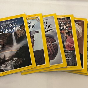 1979 NATIONAL GEOGRAPHIC MAGAZINES, July to December, 6 Issues Plus ...