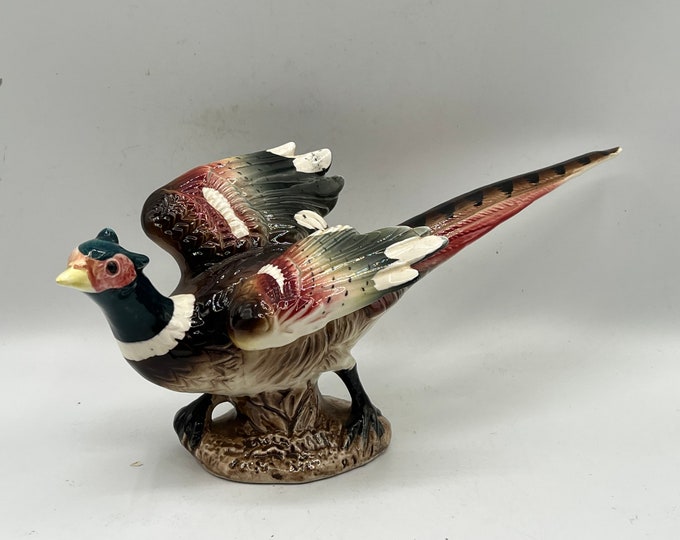 Vintage Pheasant Bird Sculpture, Hand Painted, Colorful Bird, Porcelain ...