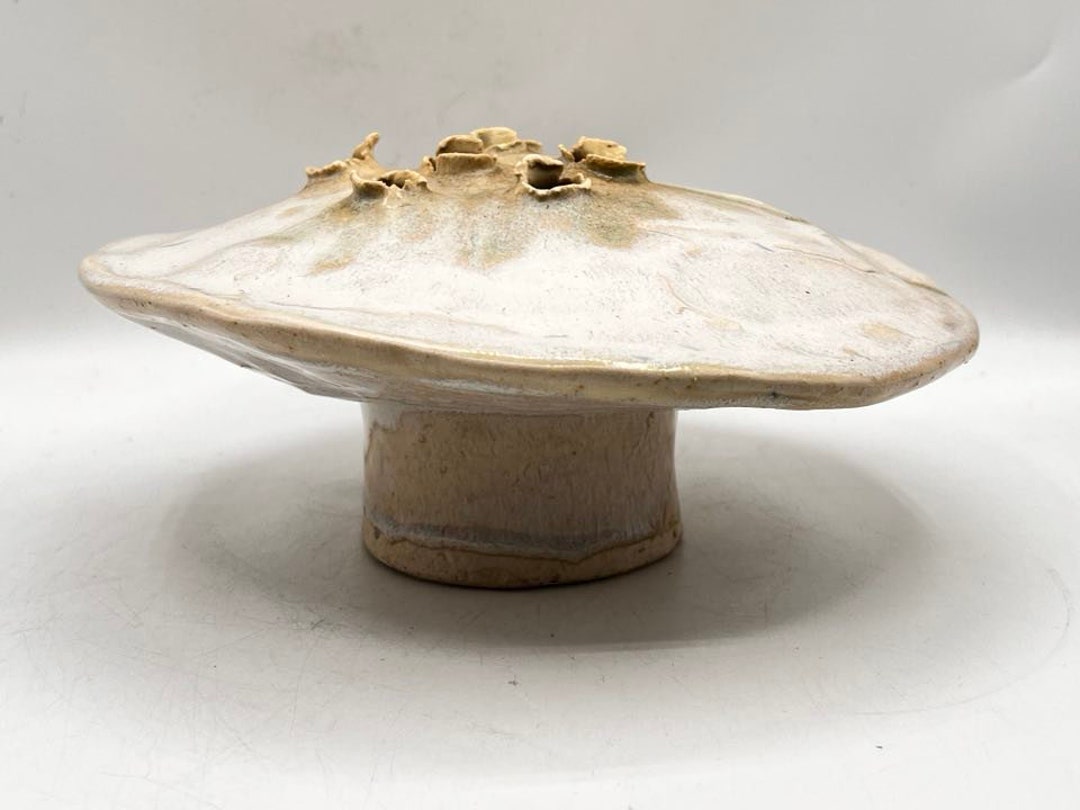 Handmade Mushroom, Flower Frog, RARE FIND, Neutral Colors, Studio ...