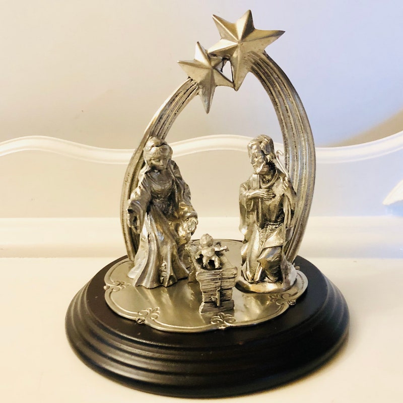 Pewter Nativity Set - Etsy