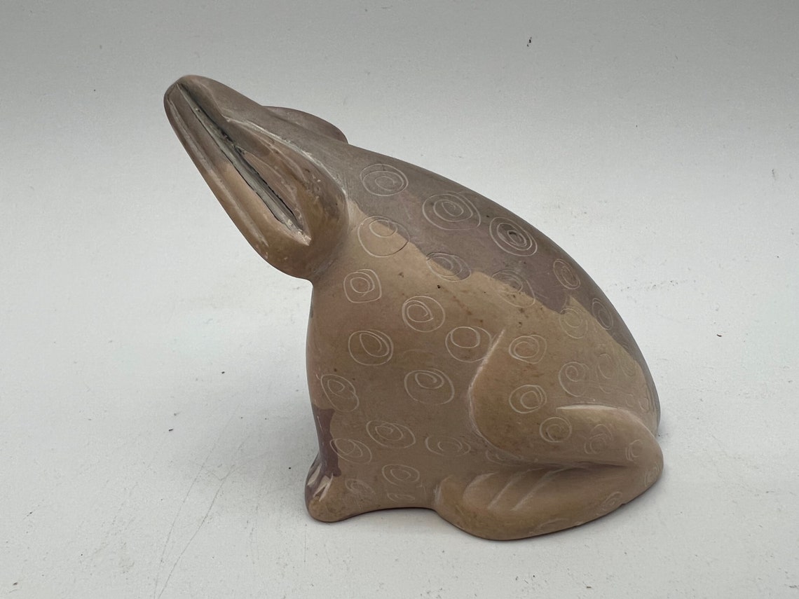 Vintage Soapstone Frog Aboriginal Sculpture Swirl Pattern / | Etsy
