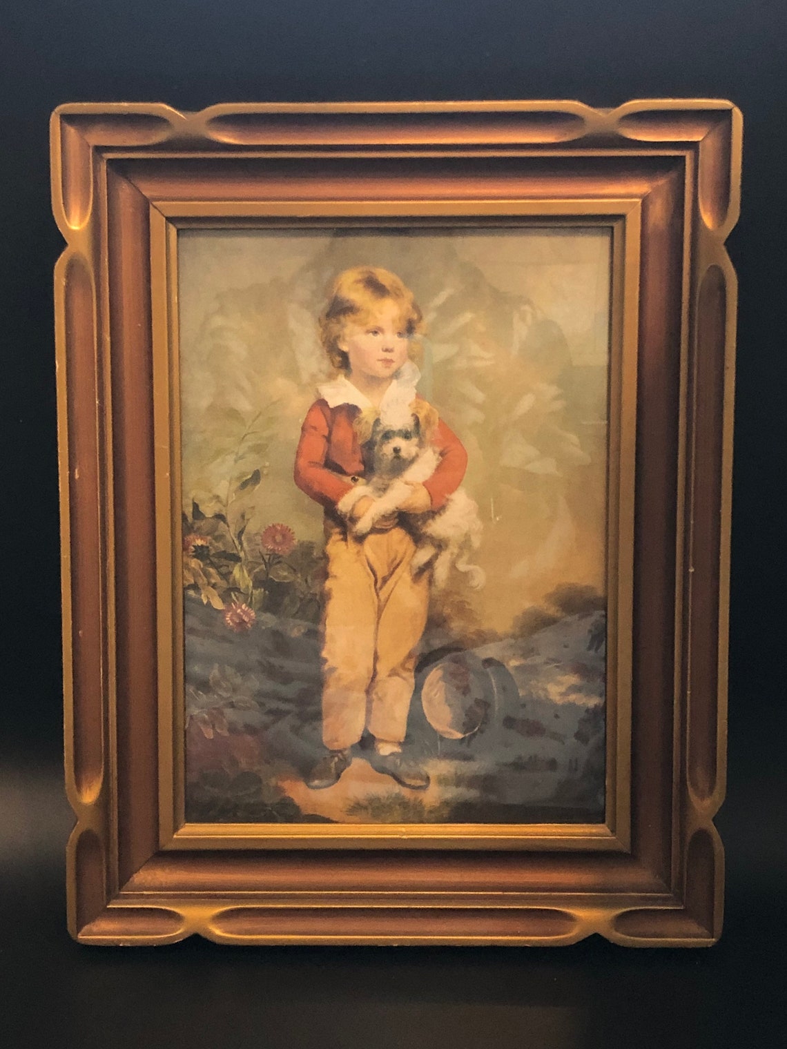 Vintage Master Simpson Arthur Devis Boy with Dog and Top Hat | Etsy