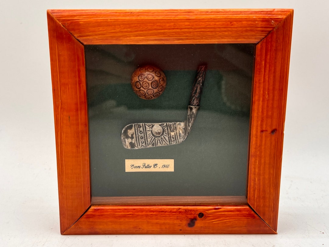 Vintage Shadow Box Golf Clubs Set of 3 Miniature Golf Clubs - Etsy
