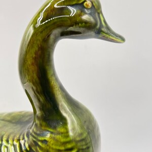 Vintage Ceramic Goose, Porcelain Statue, Bird Sculpture, Fall Decor ...