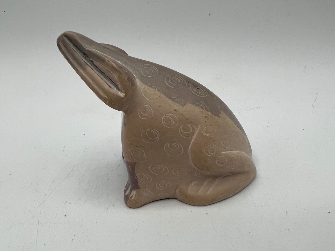 Vintage Soapstone Frog Aboriginal Sculpture Swirl Pattern / | Etsy
