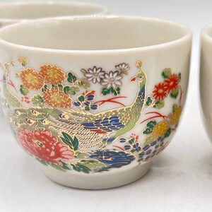 Vintage Sato Gordon Asahi Japan Tea Cups, Peacock & Flowers Pattern ...