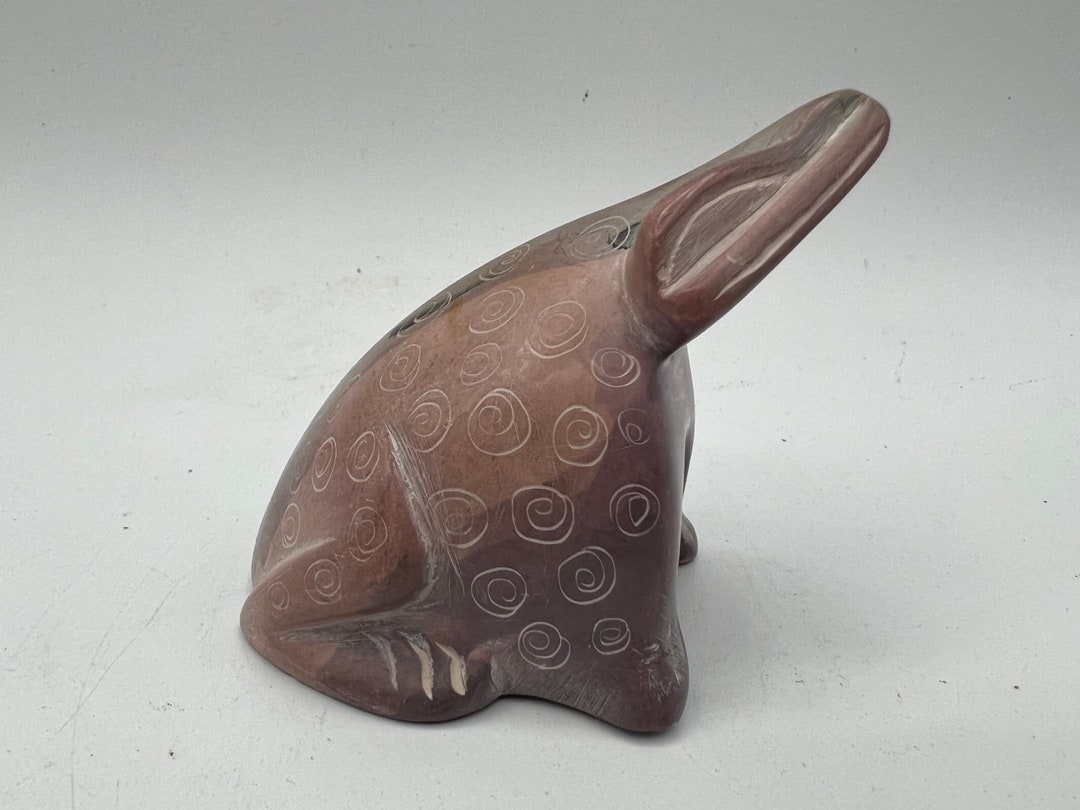 Vintage Soapstone Frog, Aboriginal Sculpture, Swirl Pattern, Frog ...