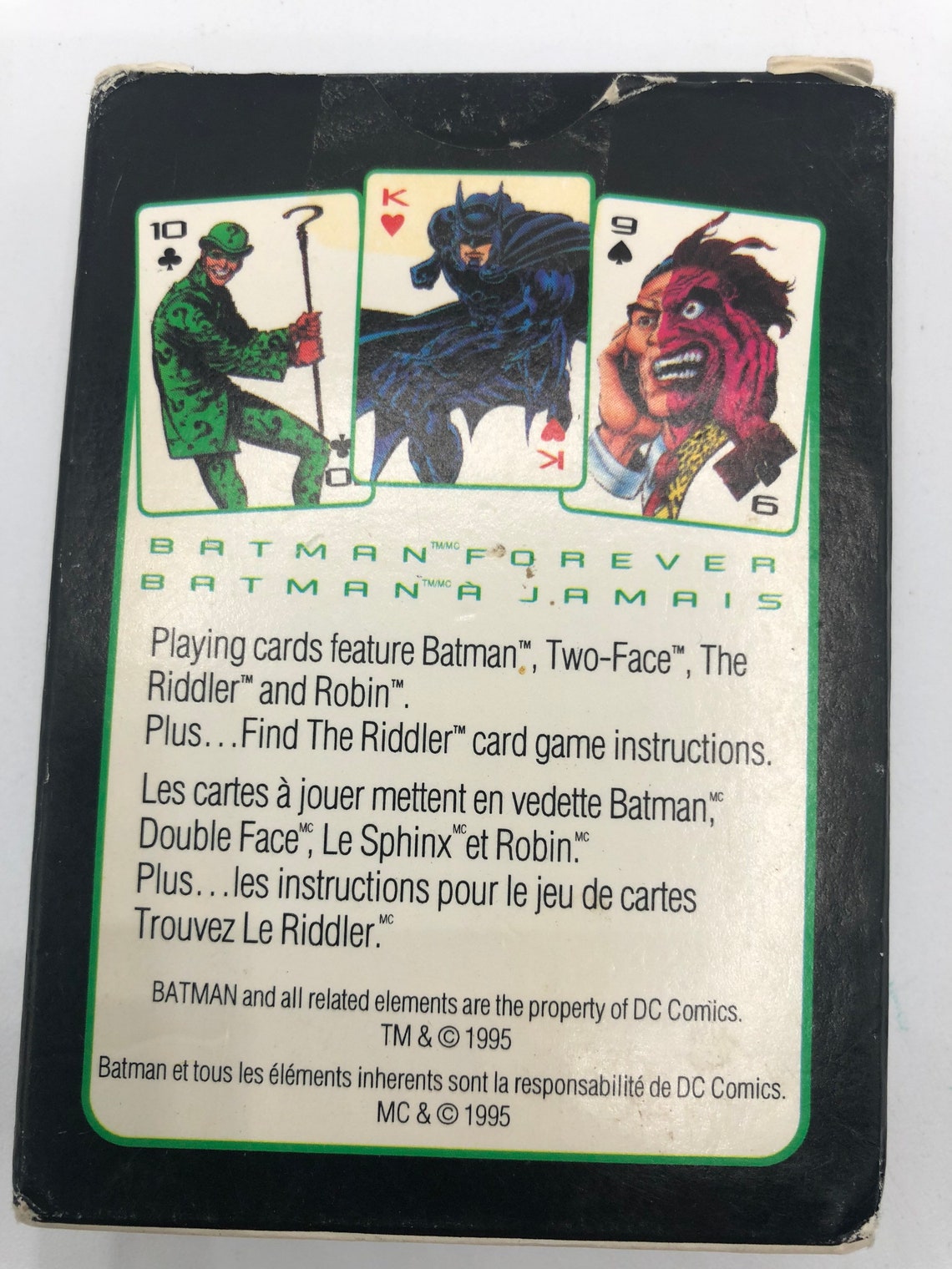Vintage 1995 Batman Deck of Cards Batman Forever Playing | Etsy
