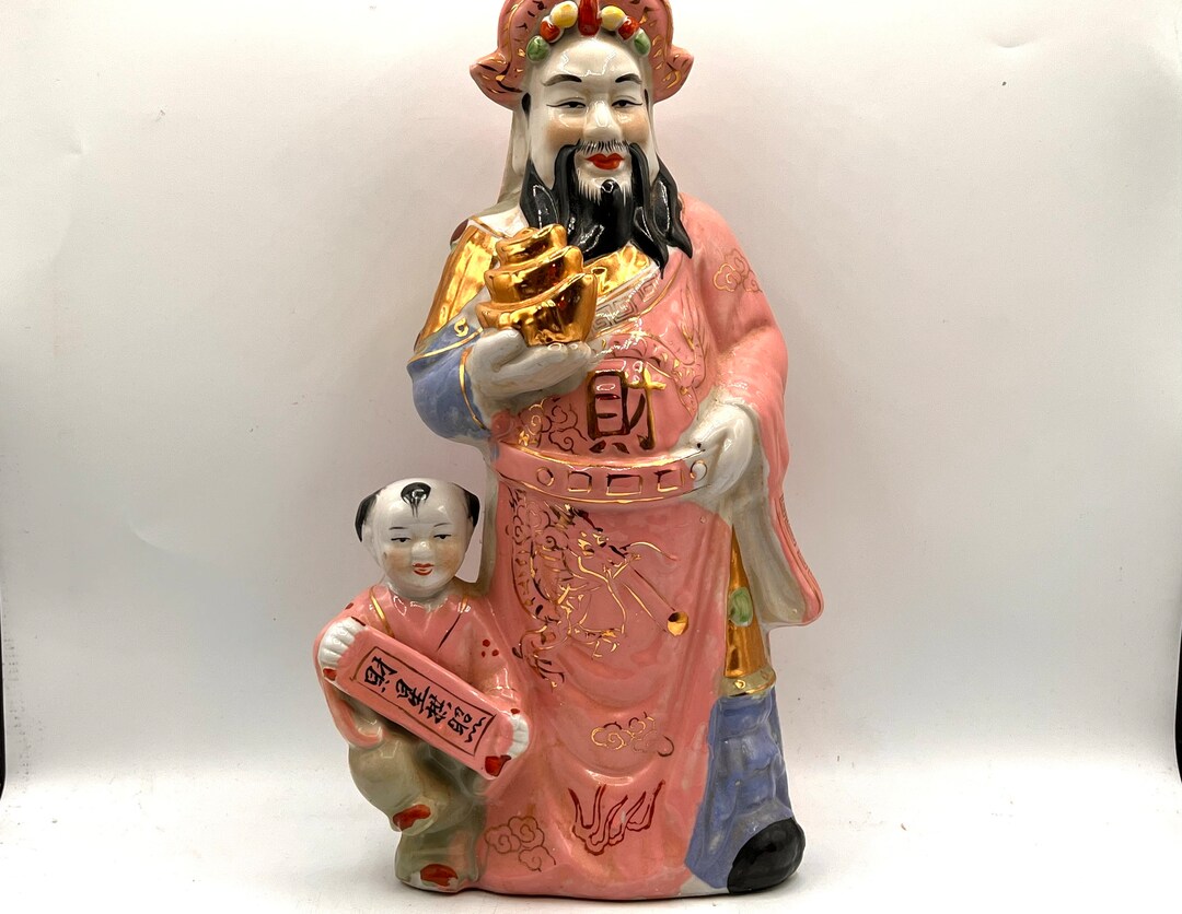 Vintage Fu Statue Sanxing Deities1970s Feng Shui 14 - Etsy