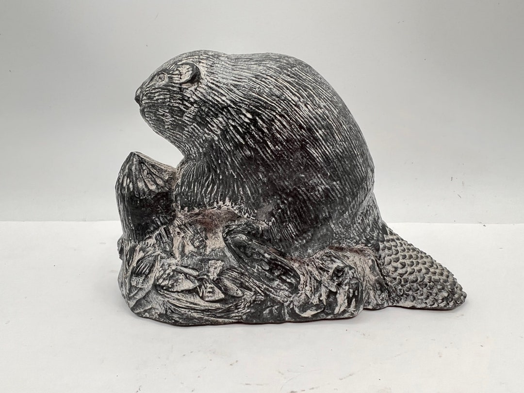 Wolf Original, Beaver Sculpture, Hand Made in Canada, Signed With ...
