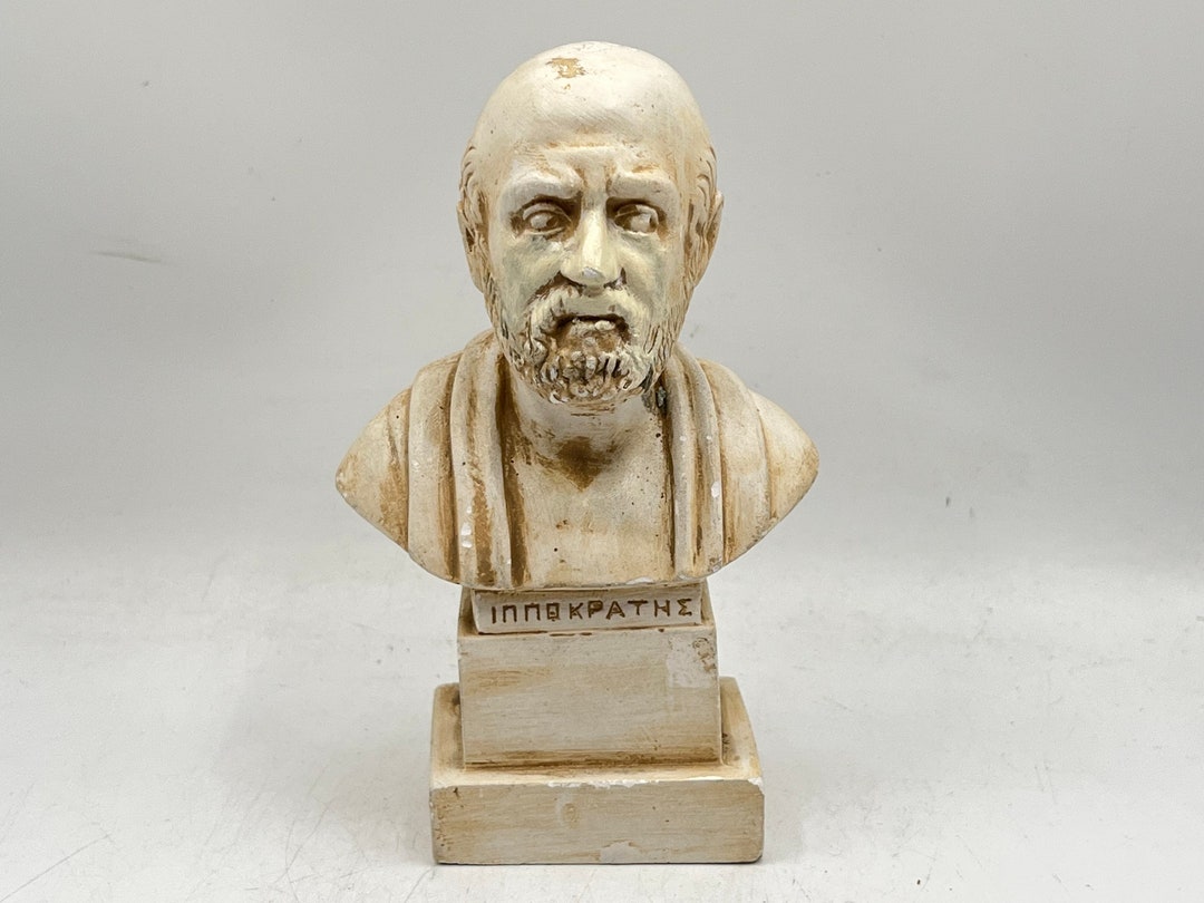 Vintage Hippocrates Bust Statue, Greek Sculpture, Signed & Numbered H.3 ...