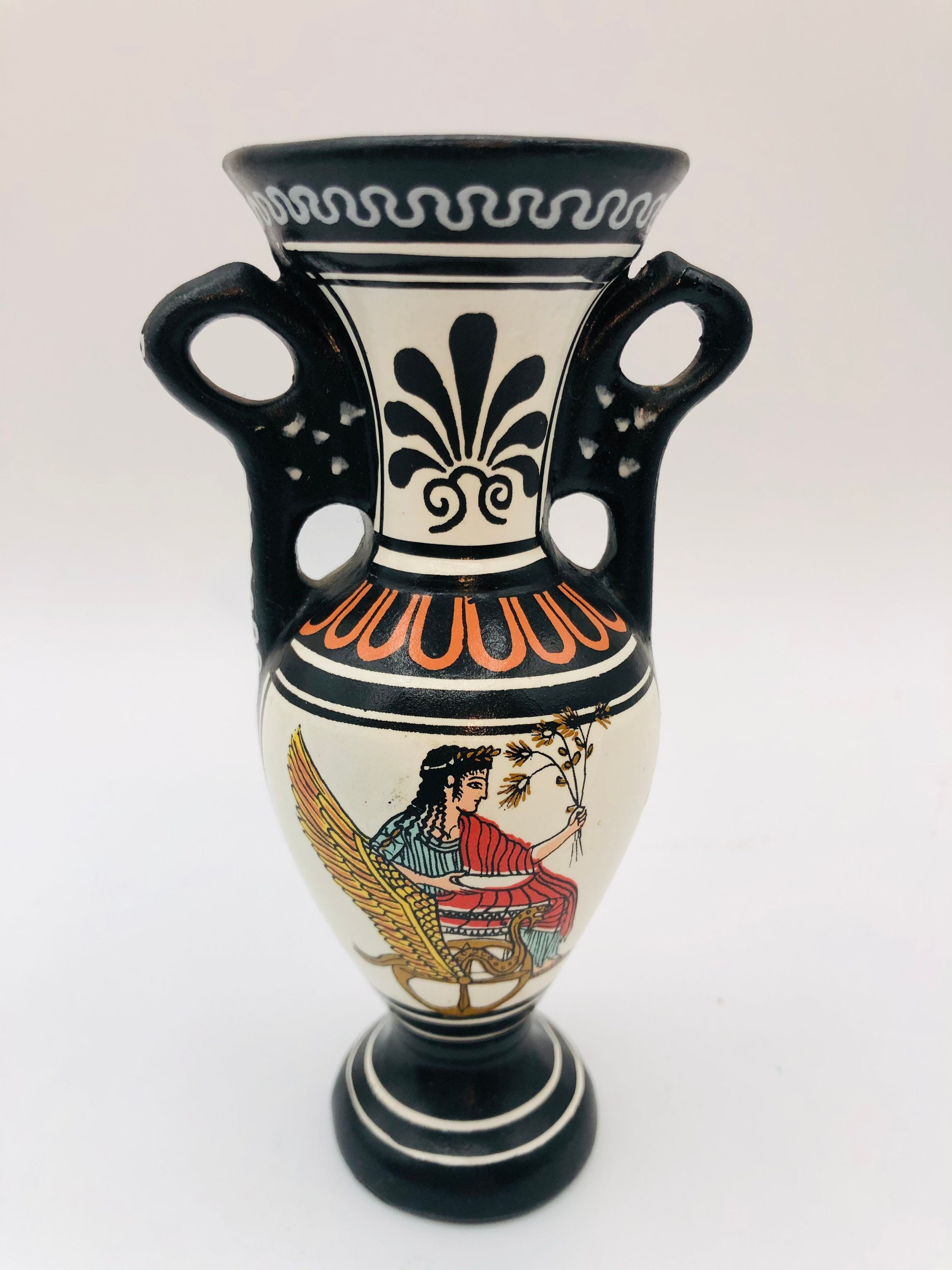 Greek Vase by Hand Painted by D. Vassilopoulos No. 238 / C | Etsy