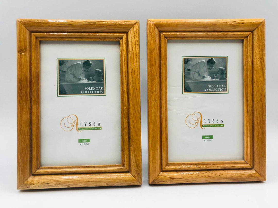 Solid Oak Collection Picture Frames, 4x6 Classic Light Oak Photo Frames ...