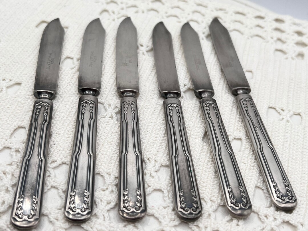 Antique R-wallace Butter Knives, Set of 6, Siver Plated, 1835 R-wallace ...
