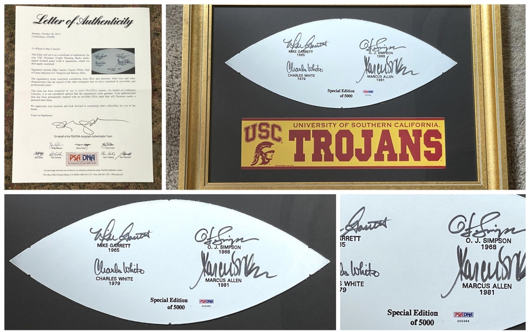 USC TROJANS Ltd Ed., 1 of Only 5000, Framed and Matted Football Piece ...
