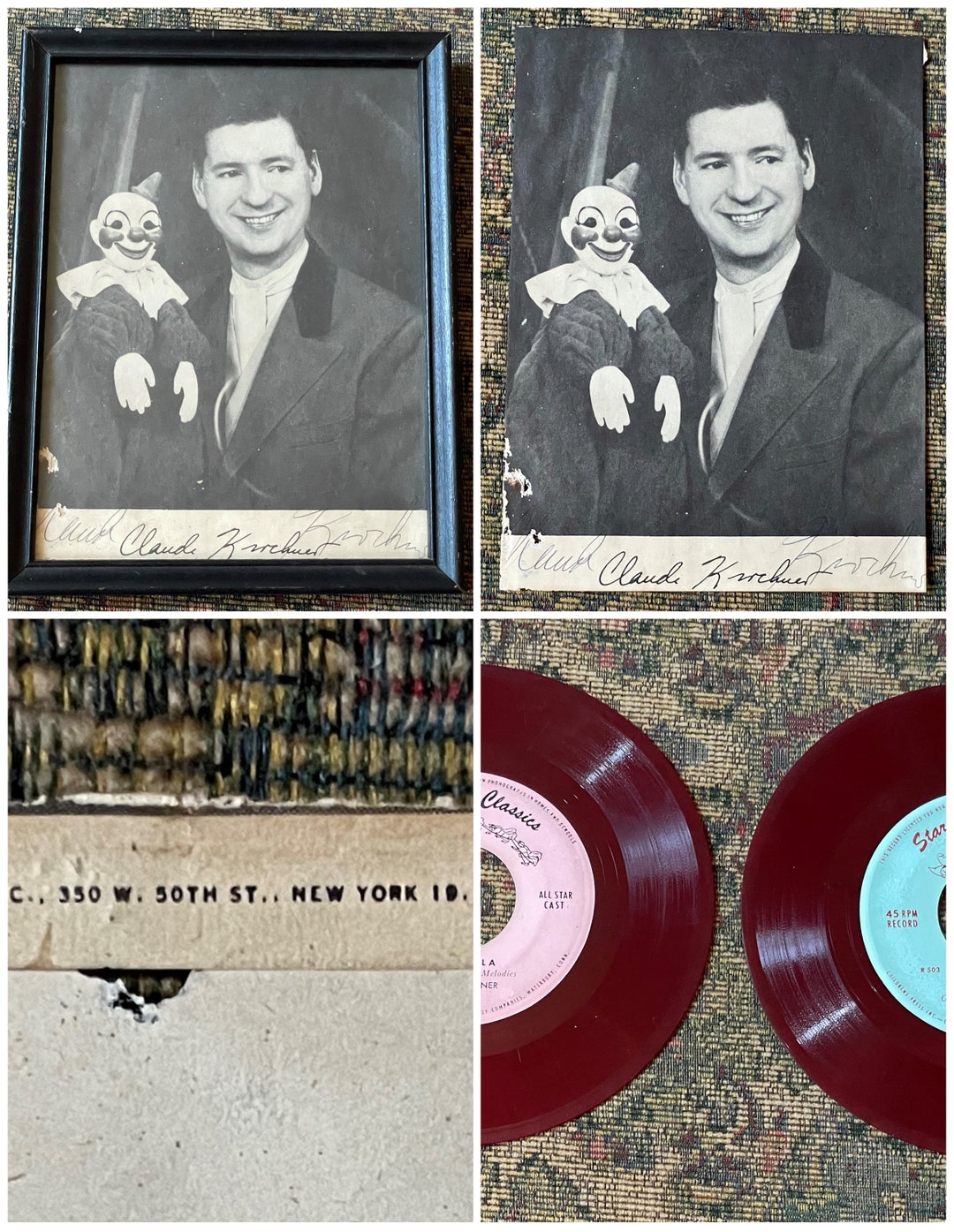 Rare, Vintage CLAUDE KIRCHNER Lot: Framed, Signed Clownie Photo ...